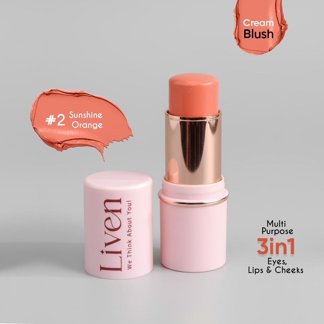 Liven Cream Blush Stick | Natural Glow & Blendable Color | in 4 Shades ...