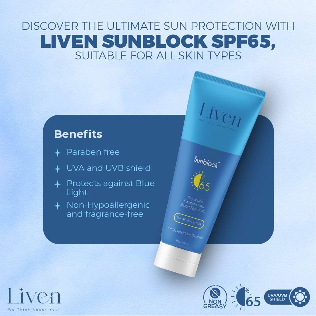 Sunblock Cream SPF 65 – Liven - We Think About You!